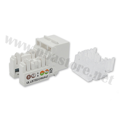 เต้ารับสายแลน CAT6A UTP SUPER-S SERIES RJ45 JACK , FREE DIRECTION white INTERLINK รุ่น US-1026A ...